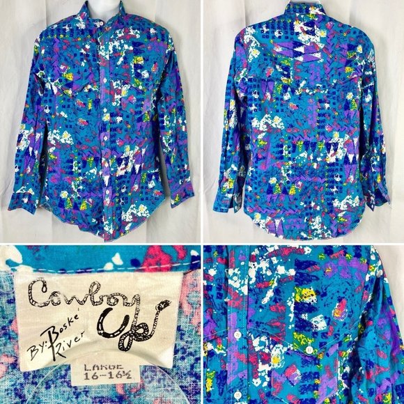 Boske River | Shirts | Cowboy Up Boske River Ugly Vintage Splatter ...